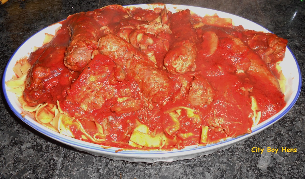 Chicken & Sausage Cacciatore | City Boy Hens